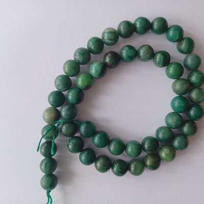 High Quality Grade A Natural Verdite Jade Semi-precious Gemstone Round ...