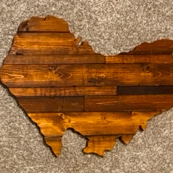 Wood State, Wedding Guest Book, Rustic Wedding Guest Book, 2 State ...