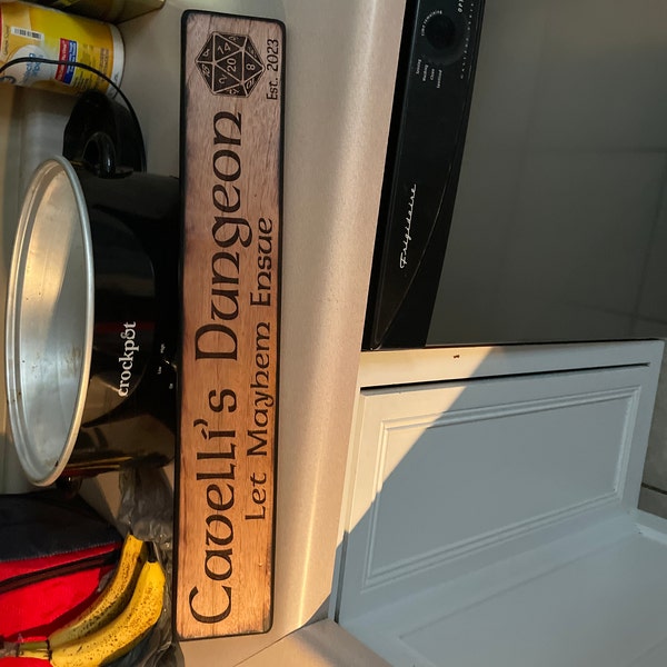 Dungeons and Dragons Wall Sign - Personalized Dnd Tavern Sign - Roll ...