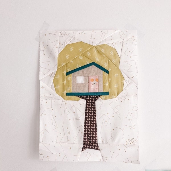 Tree House Paper Piecing Pattern, PDF - Etsy