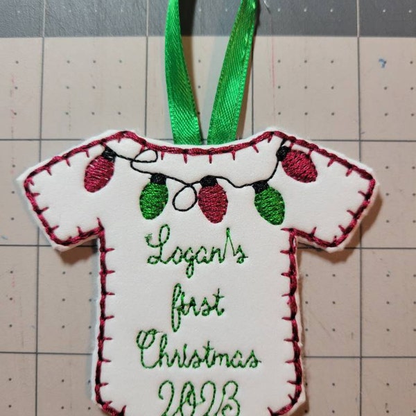 Machine Embroidery Design - My First Christmas Decoration (4x4) Machine ...