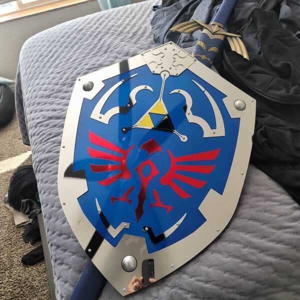 Dark Link Hylian Shield - Twilight Princess - Steel-plated, Battle ...