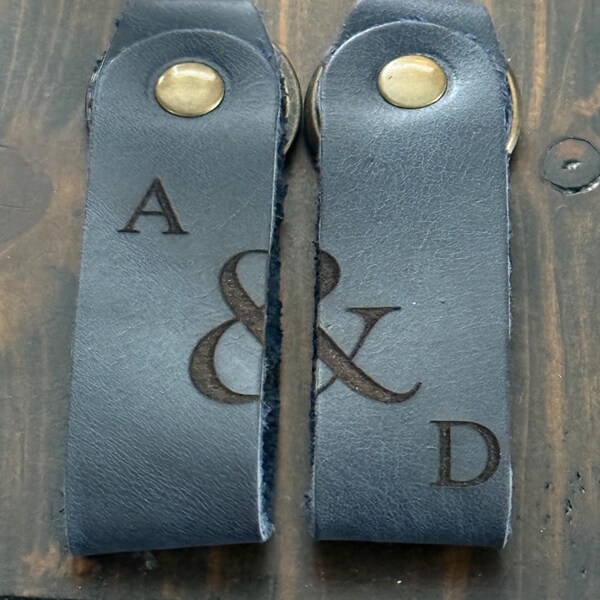 Personalized Leather Keychain, Custom Keychain for Men, Leather ...
