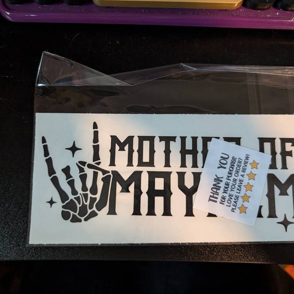 Mother of Mayhem Vinyl Car Decal Sticker. Features a Trendy Design With ...