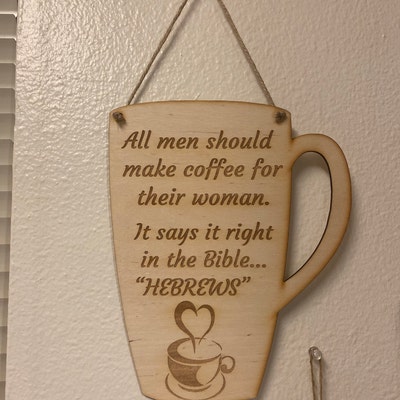 Handmade hebrews Coffee Wall Signs, Kitchen Sign - Etsy Australia