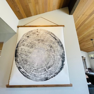 Giant Redwood Tree Ring Art Print Made From a Real Redwood | Etsy