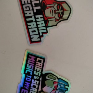 Optimus Prime Sticker Set Transformers G1 Style 6.5 Truck, Holographic ...