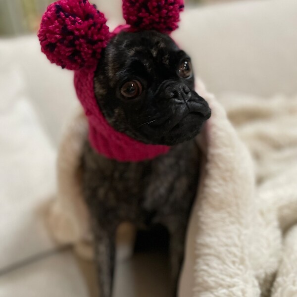 Crochet Dog Balaclava Bobble Hat - Etsy