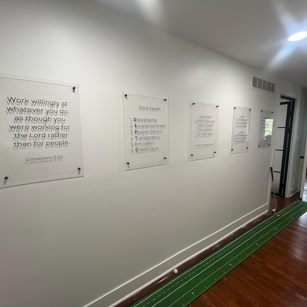 Personalized Acrylic Business Logo Sign, Office Door Wall Hangings ...