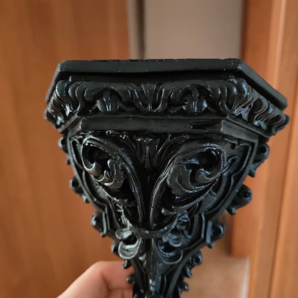 Vintage Black Victorian Corbel for Wall Decoration Shelf Candle Holder ...