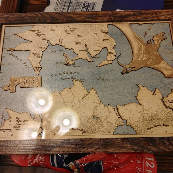 3D Wood Engraved Map of Pantala Wings of Fire Map - Etsy