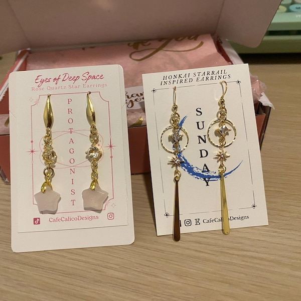 Aether Traveler Earrings Genshin Impact Inspired Cosplay Earrings ...