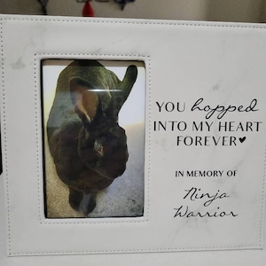 Bunny Memorial Frame Personalized Bunny Sympathy Frame Bunny Rabbit ...