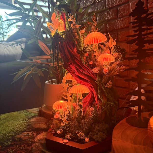 Giant Mushroom Lamp, Mushroom Light, Glowing Fungi, Glowing Mushrooms ...