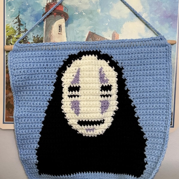 No-face Tapestry Crochet Pattern: Spirited Away Decor (PDF Pattern) - Etsy