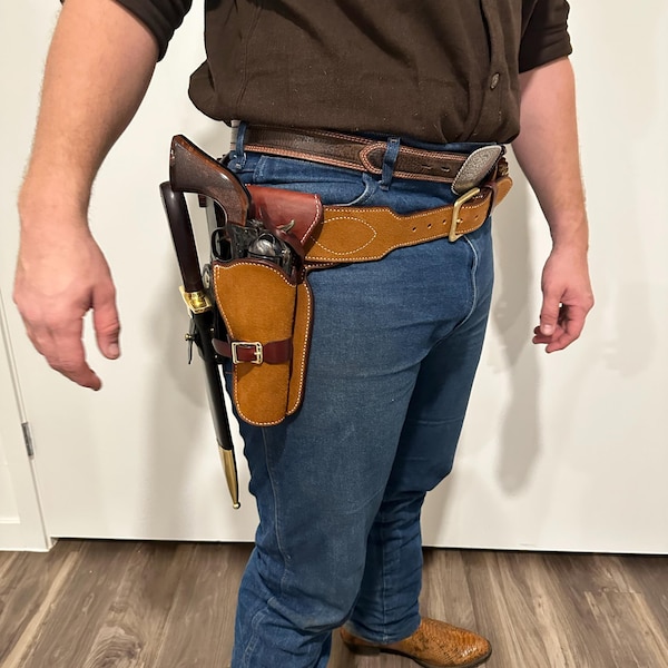 Western Quick Draw Holster and Belt. Clint Eastwood Style - Etsy