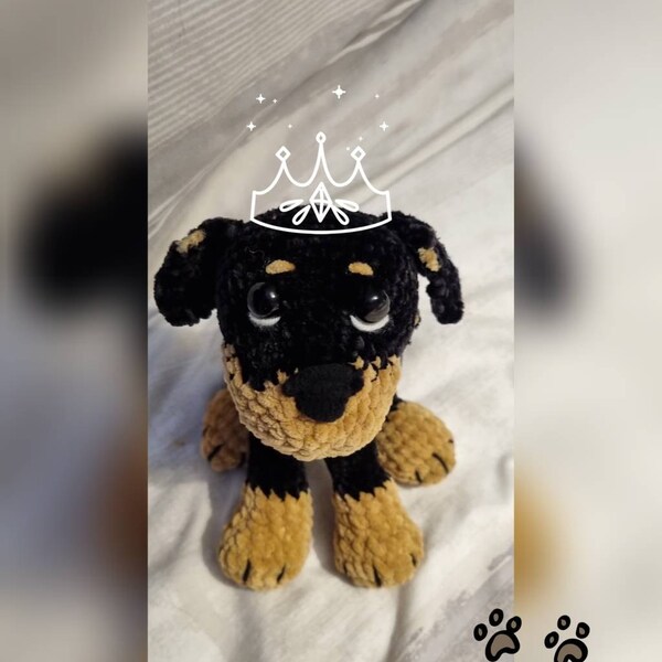Rottweiler Dog Crochet Pattern/ Amigurumi Tutorial Plushie Dog/ Crochet ...