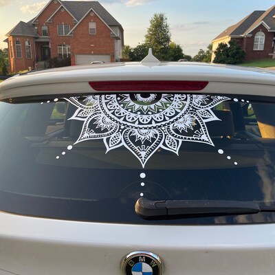 Mandala Car Decal Car Mandala Sticker Half Mandala Decal Half Mandala ...