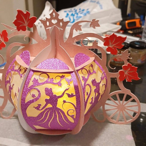 Princess Lantern PDF, SVG, Studio Template - DIY Princess Paper Cut ...