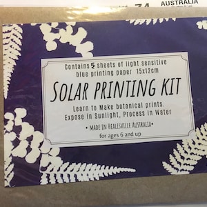 DIY Solar Printing Kit Craft Kit Cyanotype Kit Solar - Etsy