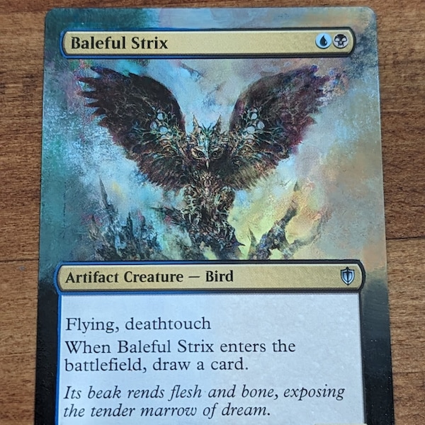 Mtg Altered Art Card-baleful Strix - Etsy