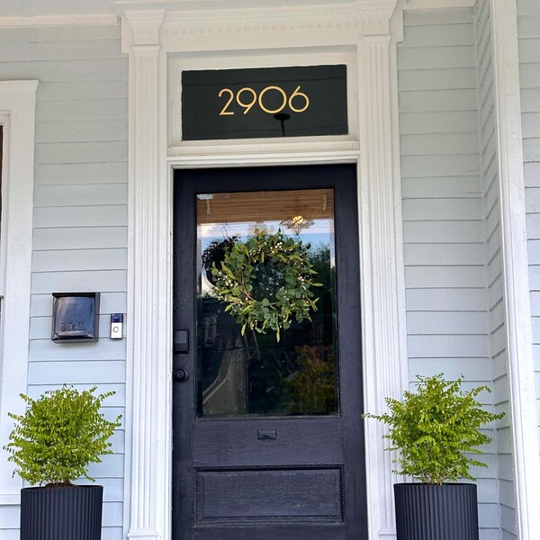 Premium Gold Fanlight Transom House Door Numbers, Victorian Style House ...