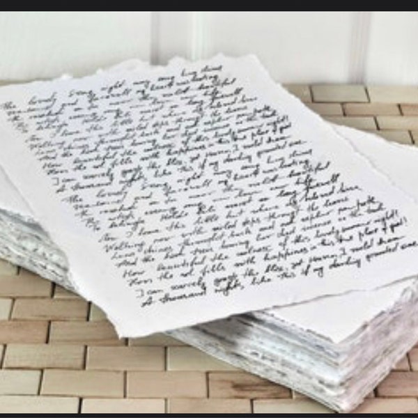 Deckle Edge Paper, Antique Vintage Handmade Paper, Hand Torn Paper for ...