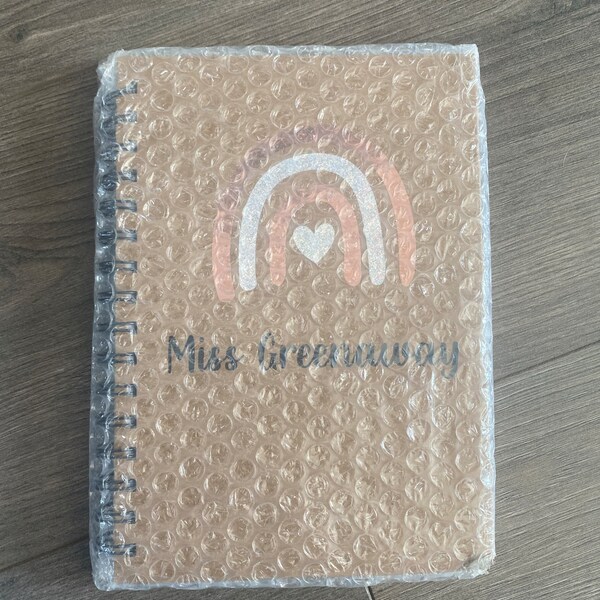 Personalised Rainbow Notebooks | Name | Notepad | Customised | Gift ...