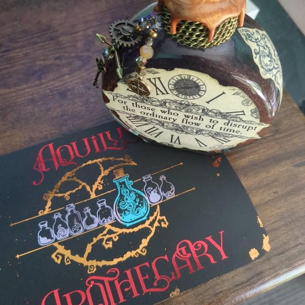 Color Changing Time Travel Potion Bottle: Steampunk Fantasy Decor - Etsy