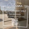 Custom Storefront Window Welcome Sign With QR CODE | Business Hours ...