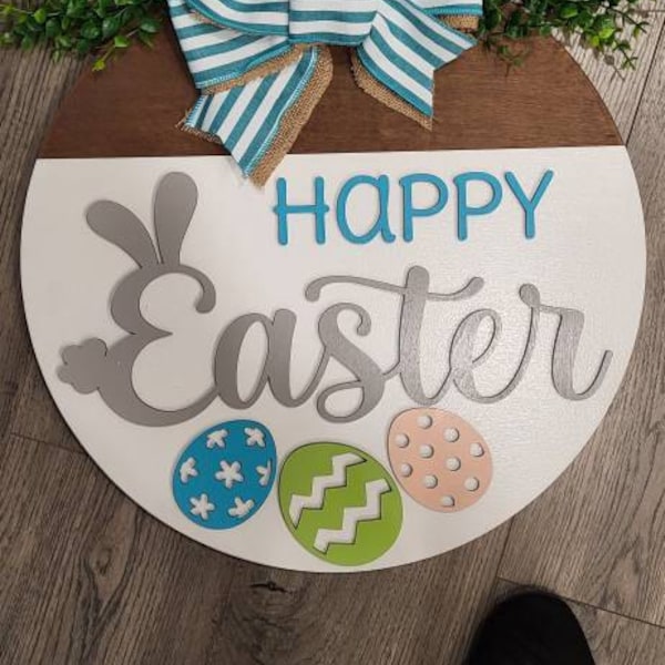 Easter Door Hanger | Happy Easter Front Door Decor | Easter Front Door ...