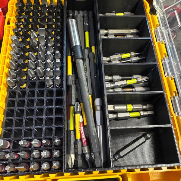 Impact Bit Organizer Designed for Dewalt Medium Toughcase Organizer (7 ...