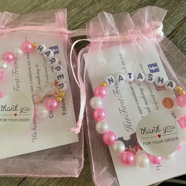 Personalized Tropical Flower Charm Bracelet - Perfect Luau Party Favor ...