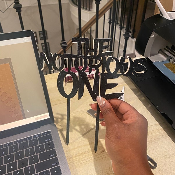 The Notorious One Cake Topper Svg Cut File | Instant Download | DIY ...