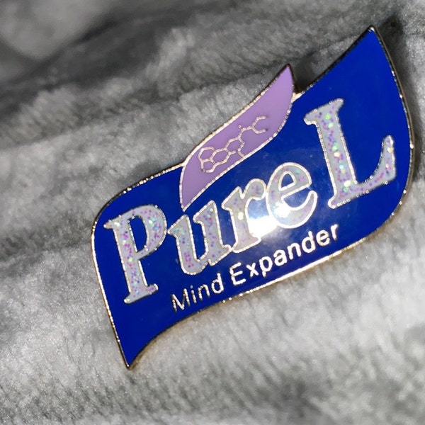 Pure L Mind Expander Hat Pin, LSD Molecule, Hippie, Lapel Pin, Trippy ...