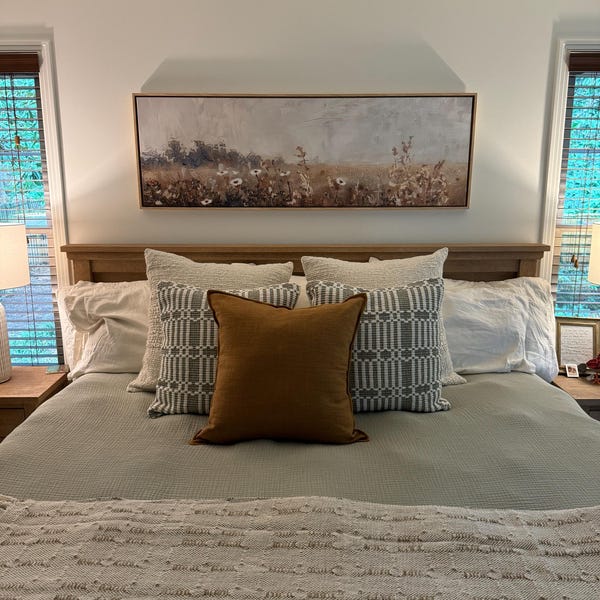 Spring Meadow Landscape Canvas Print, Wildflowers Field Framed Canvas ...