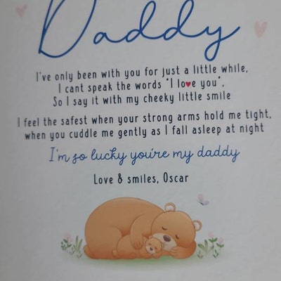 Sentimental Daddy Birthday Card First Birthday as My Daddy - Etsy