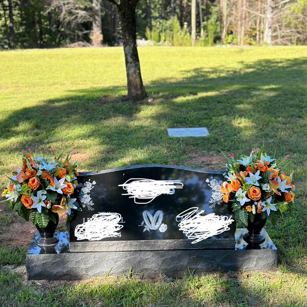 1 Patriotic Red-white-blue Cemetery Saddle, Flowers for the Cemetery ...