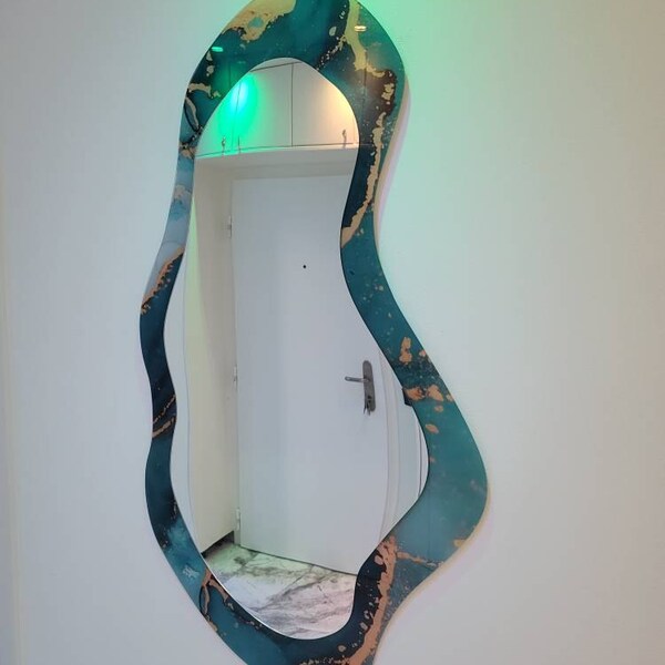 Organic Mirror Bathroom Asymmetrical Mirror|irregular Mirror|amorphic ...