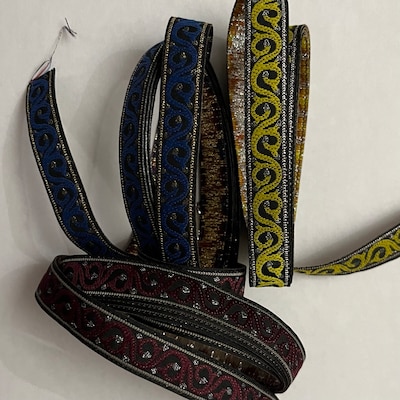 Rolling Wave Jacquard Fabric Trim 1 1/8 Inch Wide, Sold by the Yard. - Etsy