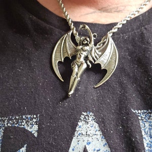 Fallen Angel Pendant Necklace, 316L Stainless Steel, Pendant Necklace ...