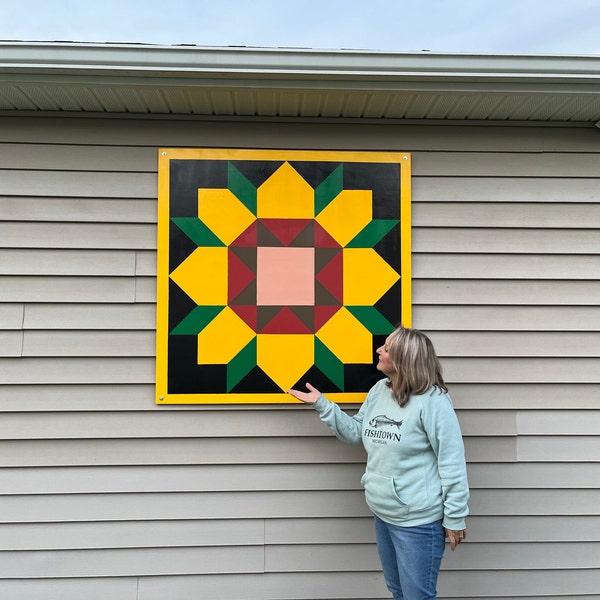 Large 3x3 Barn Quilt-enter Number Code From 2x2 Quilt Pattern Under ...