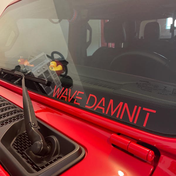 Wave Damnit Decal - Etsy