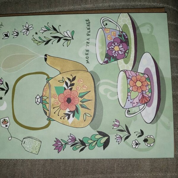 Green Tea Greeting Card - Tea Card, Tea Birthday Card, Tea Time ...