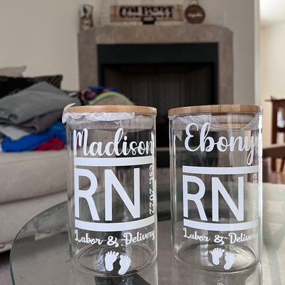 Nurse Jar, Labor and Delivery, Personalized, RN, Registered Nurse, Keep ...