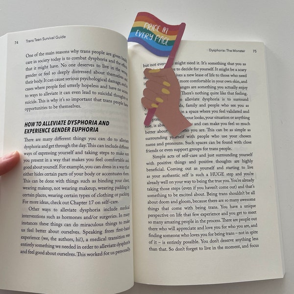 Pride Flag Pride Month Bookmark, Laminated Bookmark, Pride, Pride Gift ...
