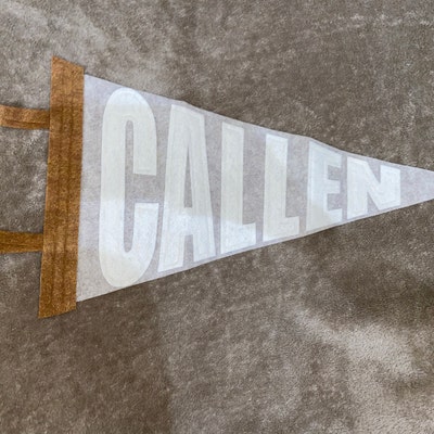 Custom Name Pennant block Letter - Etsy