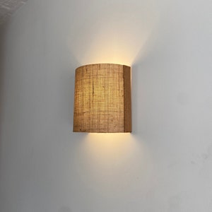 Wall Lamp Made of Naturaloak Wood and Authentic Egyptian Papyrus With ...