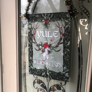 Festive Yule Garden Flag, Winter Solstice Flag - Etsy
