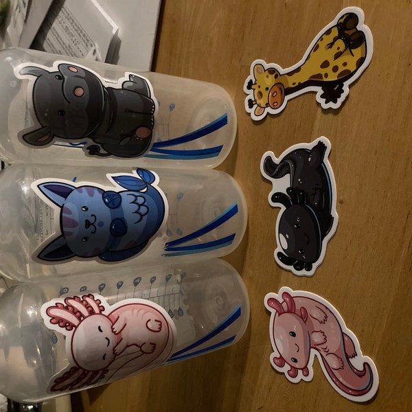 Black Axolotl Stickers | Cute Animal Decal for Boys, Girls, Kids ...
